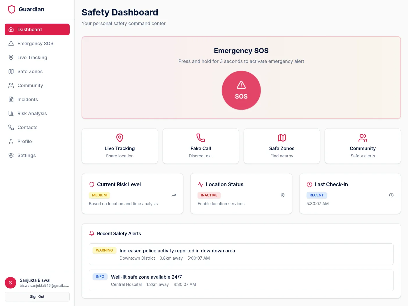 Guardian: AI-Powered Women Safety Platform