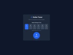 Guitar Tuner Web App Using Microphone