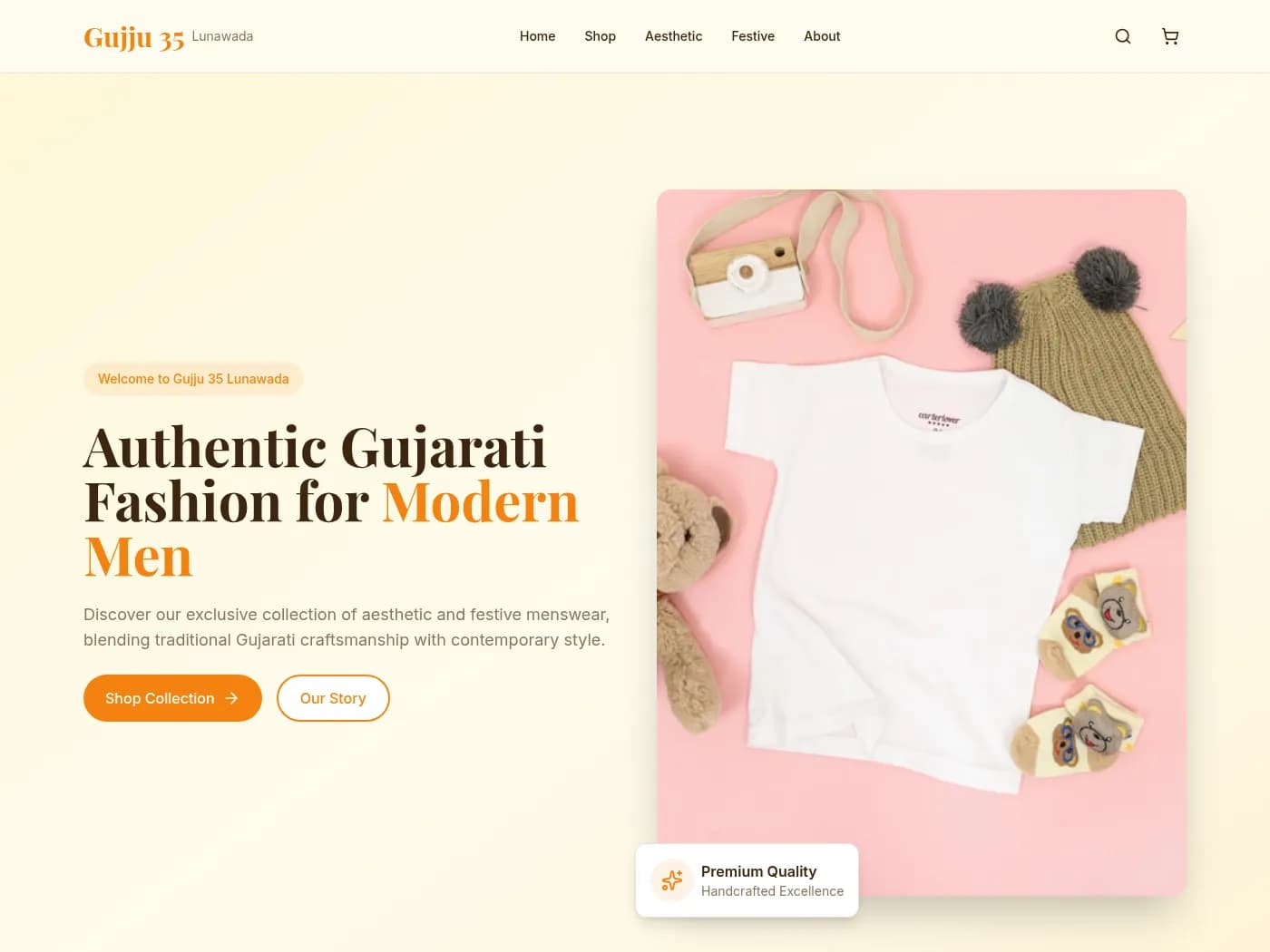 Gujju 35 Lunawada Men's Festive & Aesthetic Clothing Store