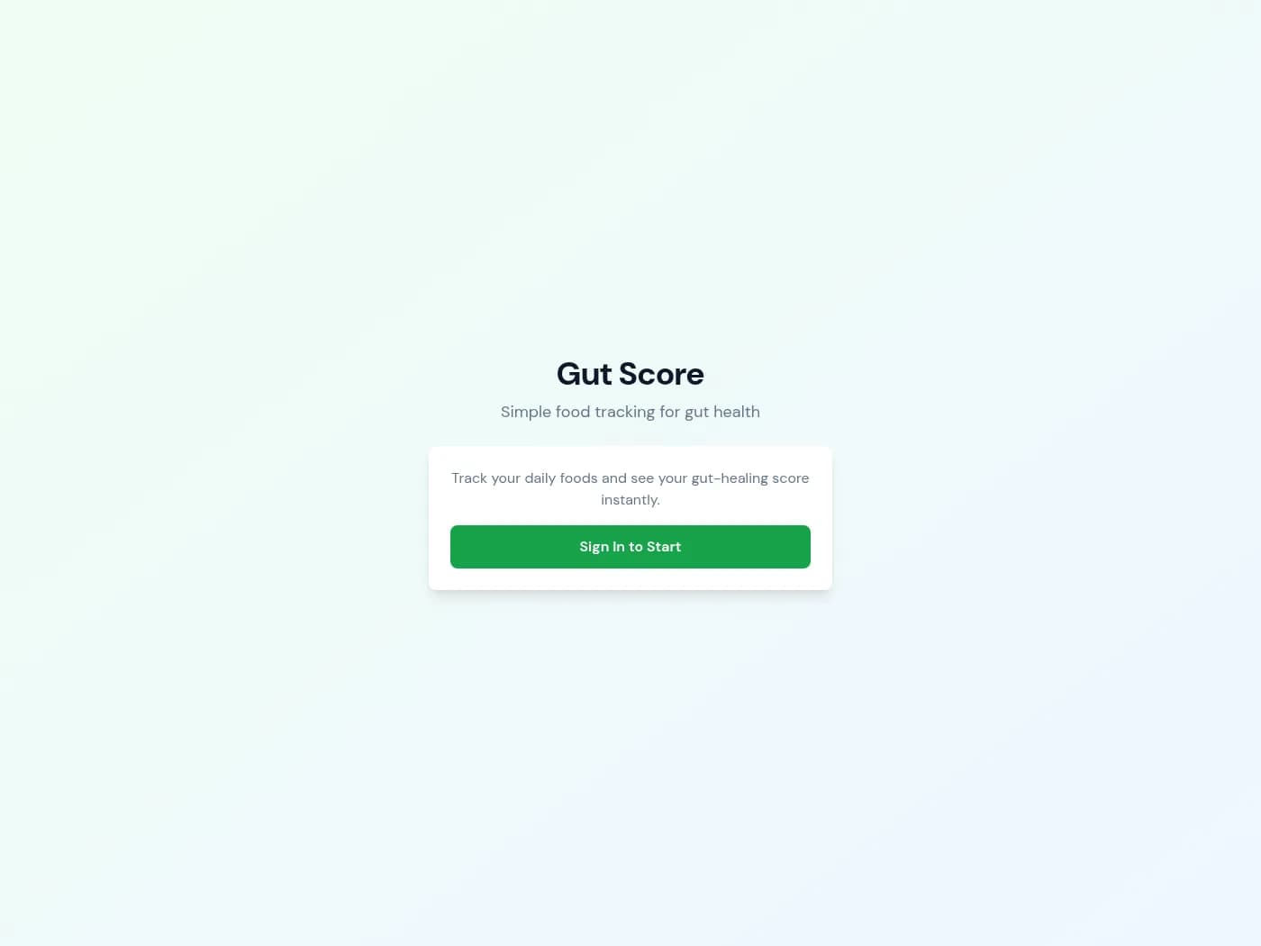Gut Score App for Autism-Friendly Food Logging