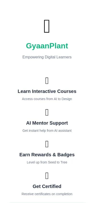 GyaanPlant: AI-Powered Gamified Learning App