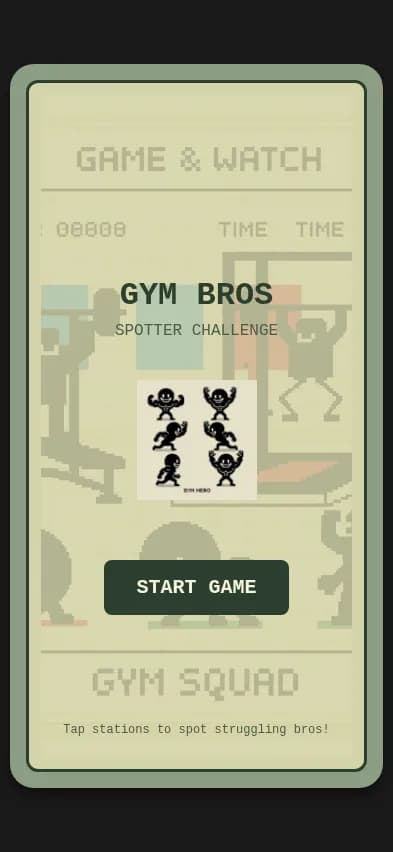 Gym Bros Game & Watch: Spotter Challenge