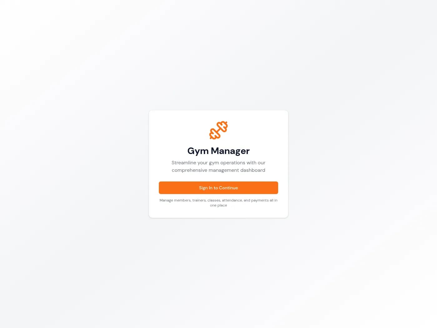Gym Management Dashboard