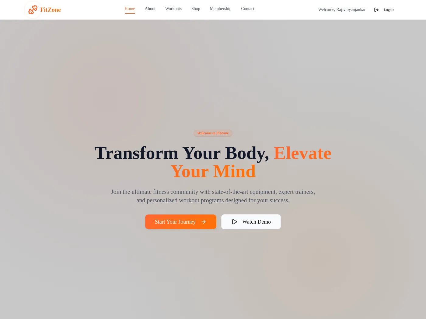 Complete Gym Management Website