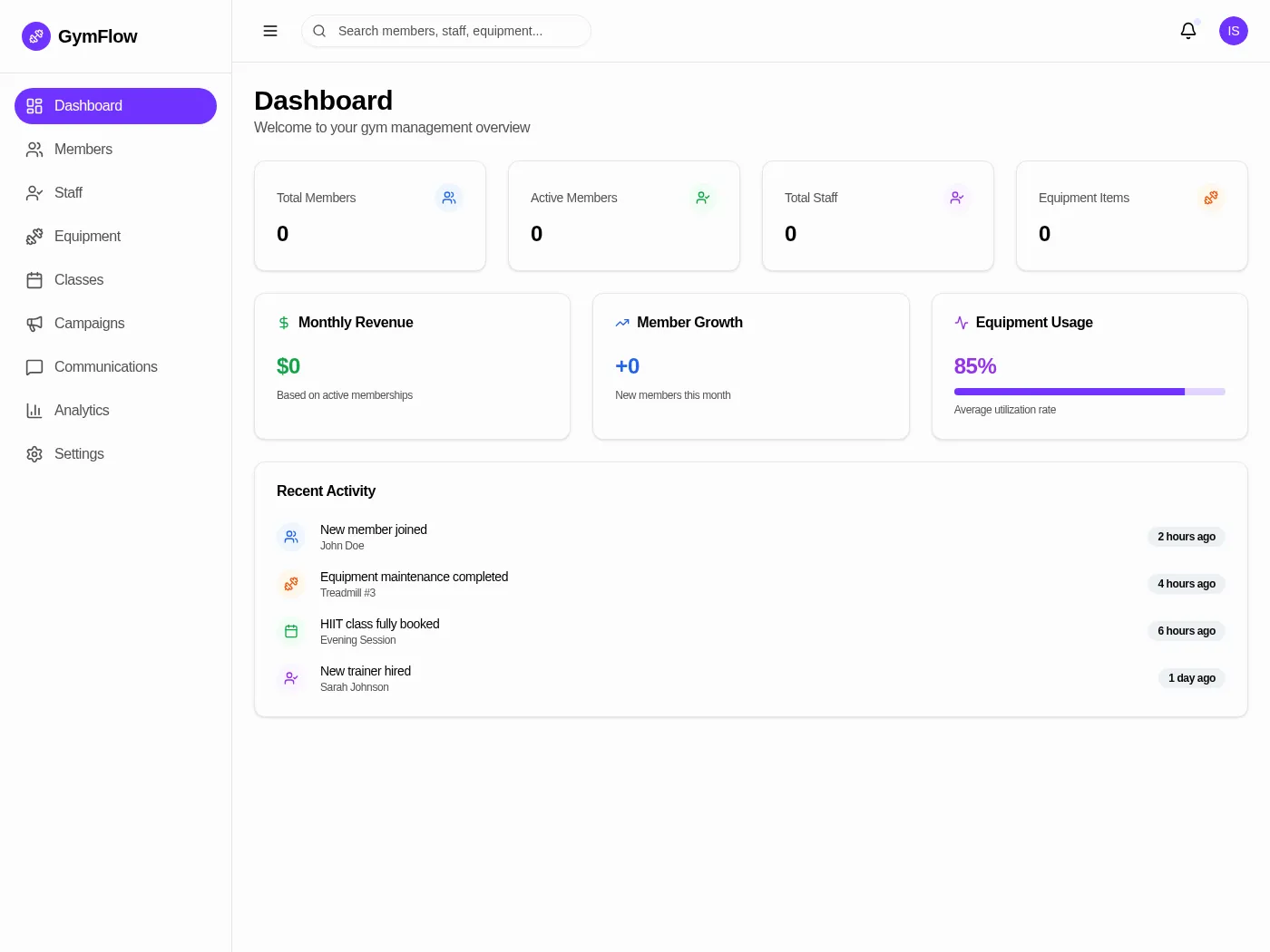 Gym Operations and Growth Management Platform