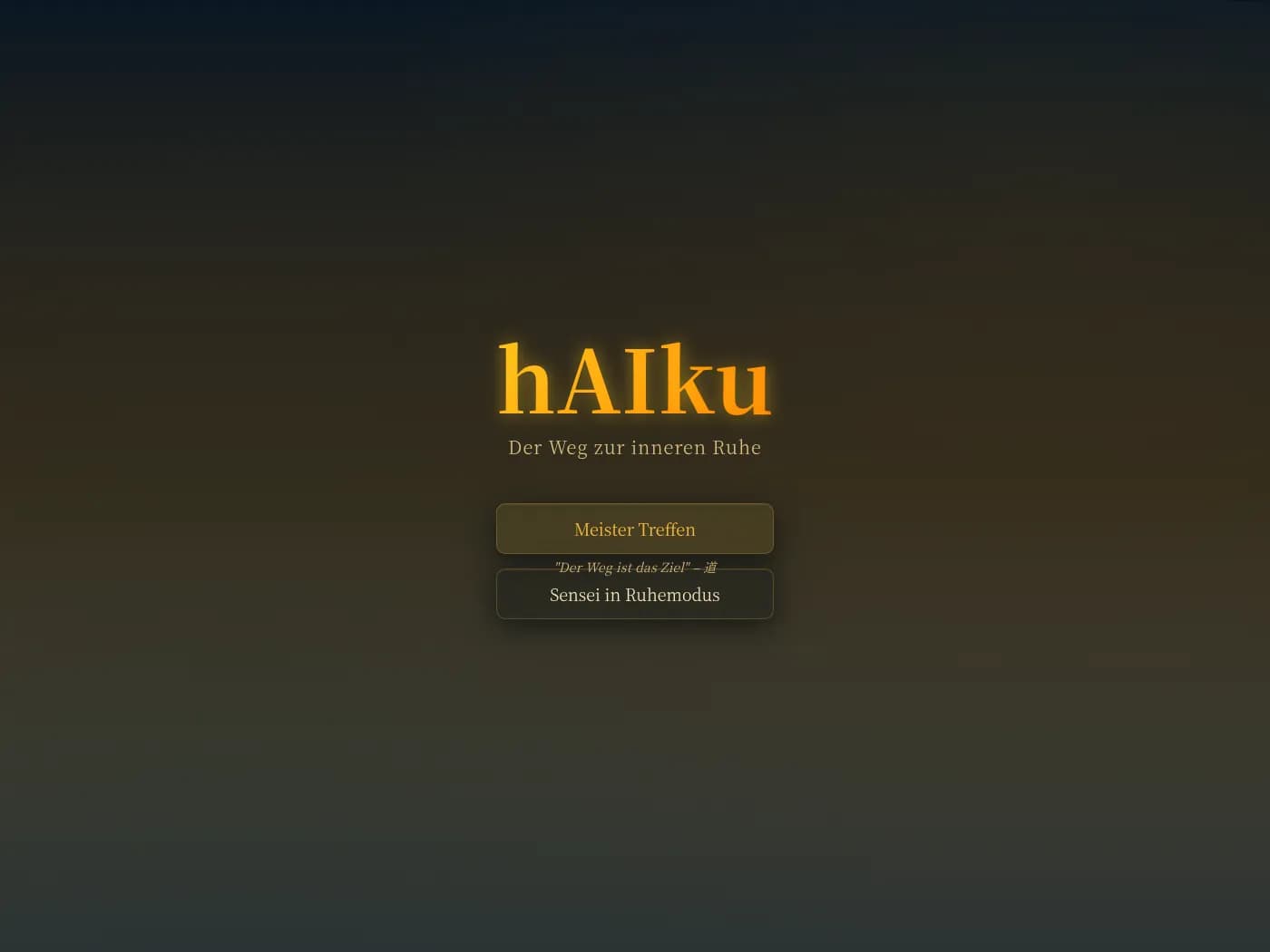 hAIku – Cinematic Zen Mindfulness MVP