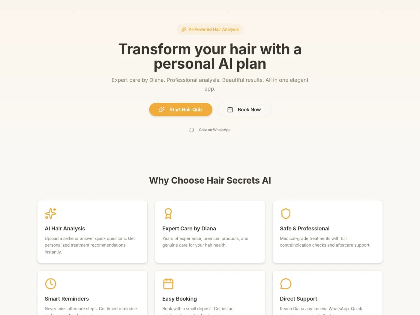 Hair Secrets AI – Premium PWA for Expert Hair Care