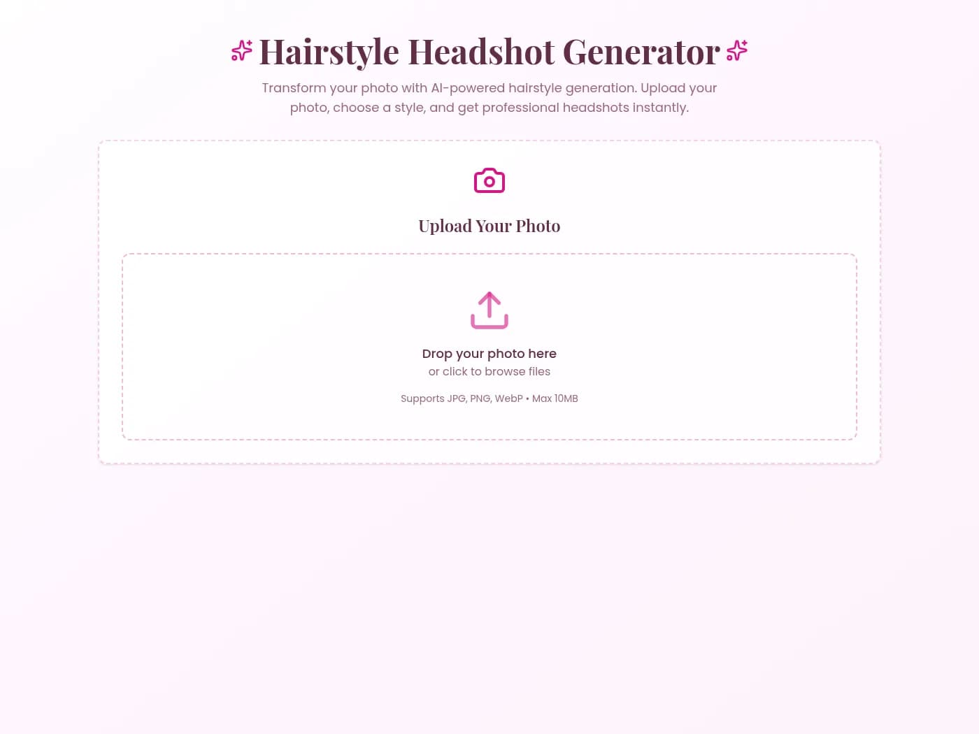 Hairstyle Headshot Generator
