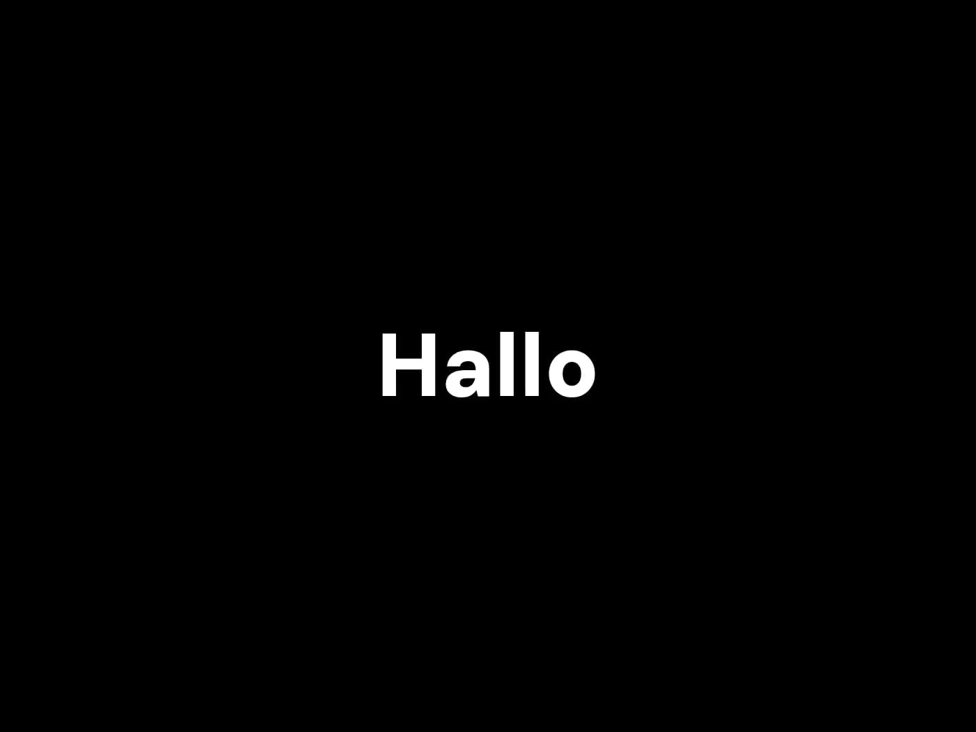 Hallo-Blitz: Ultrafast Greeting Page