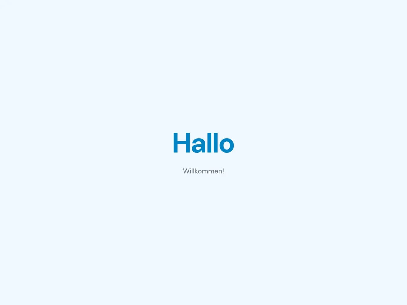 Hallo Starter Page