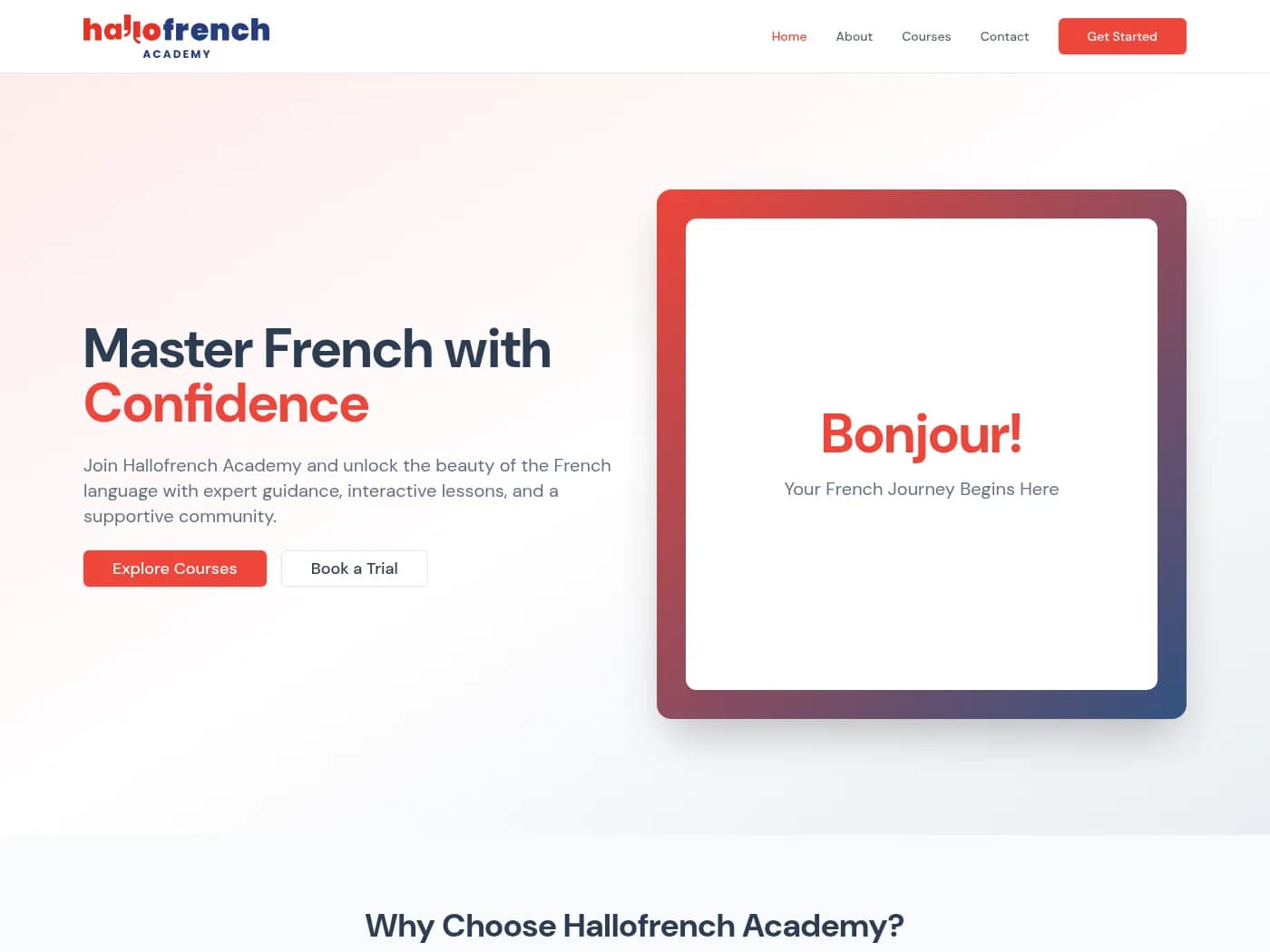Hallofrench Academy Official Website