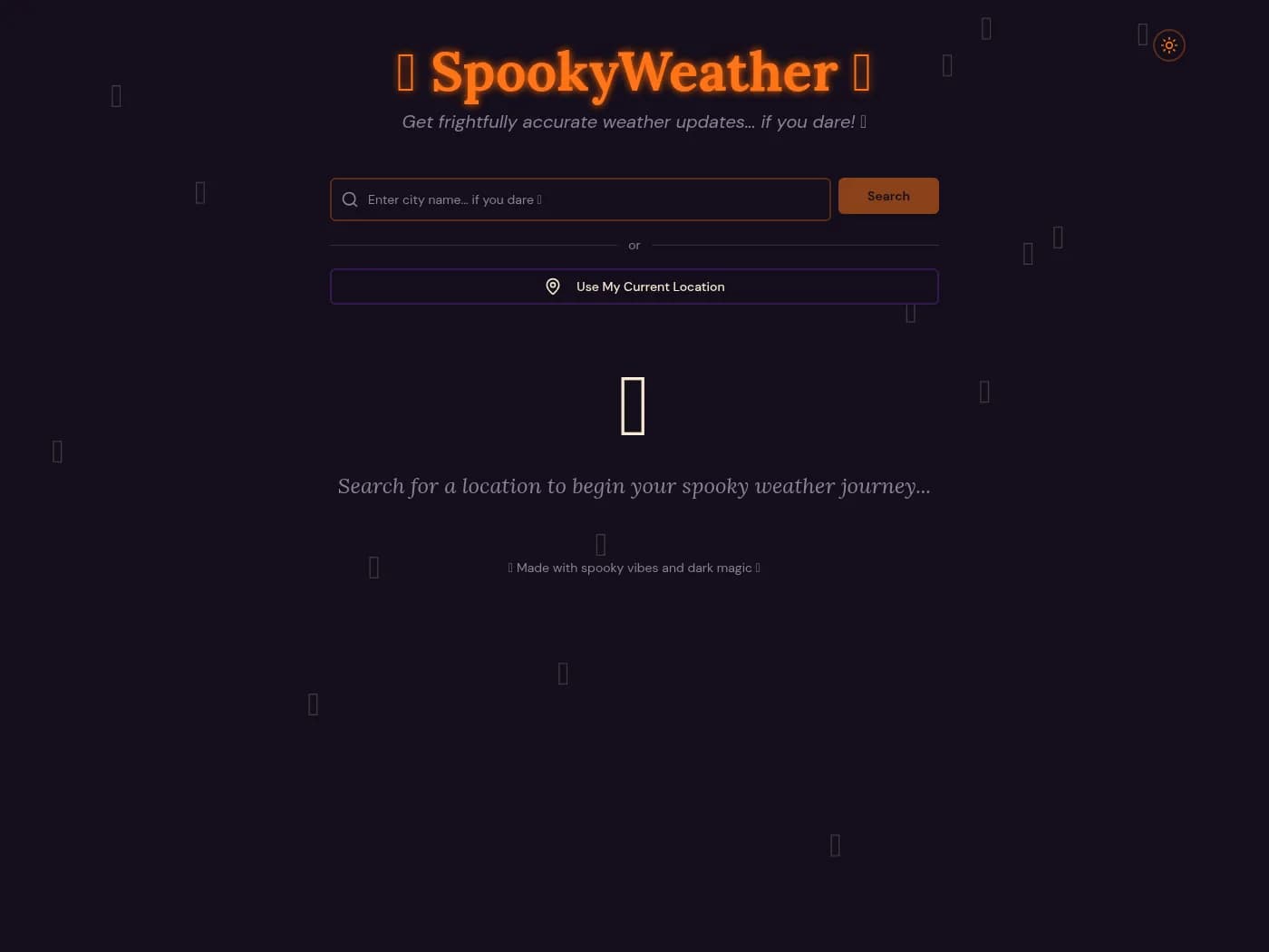 SpookyWeather App