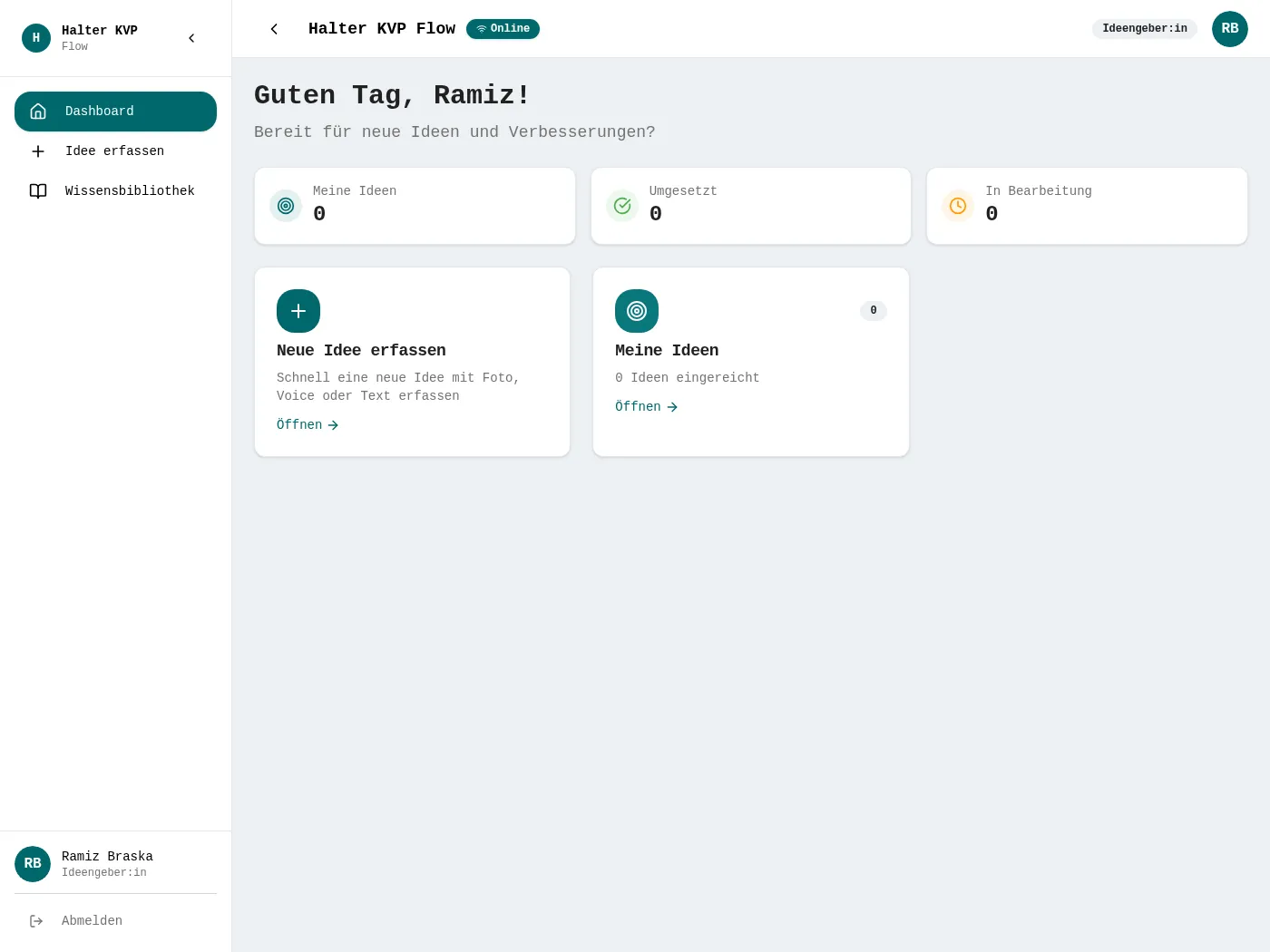 Halter KVP Flow – End-to-End Ideenmanagement für Bauprojekte