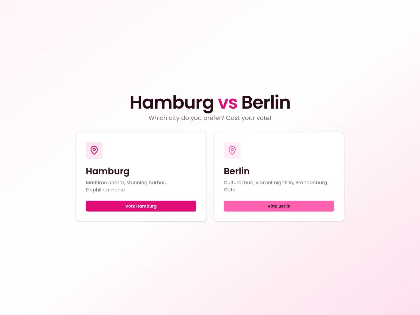 Hamburg vs Berlin Quick Survey