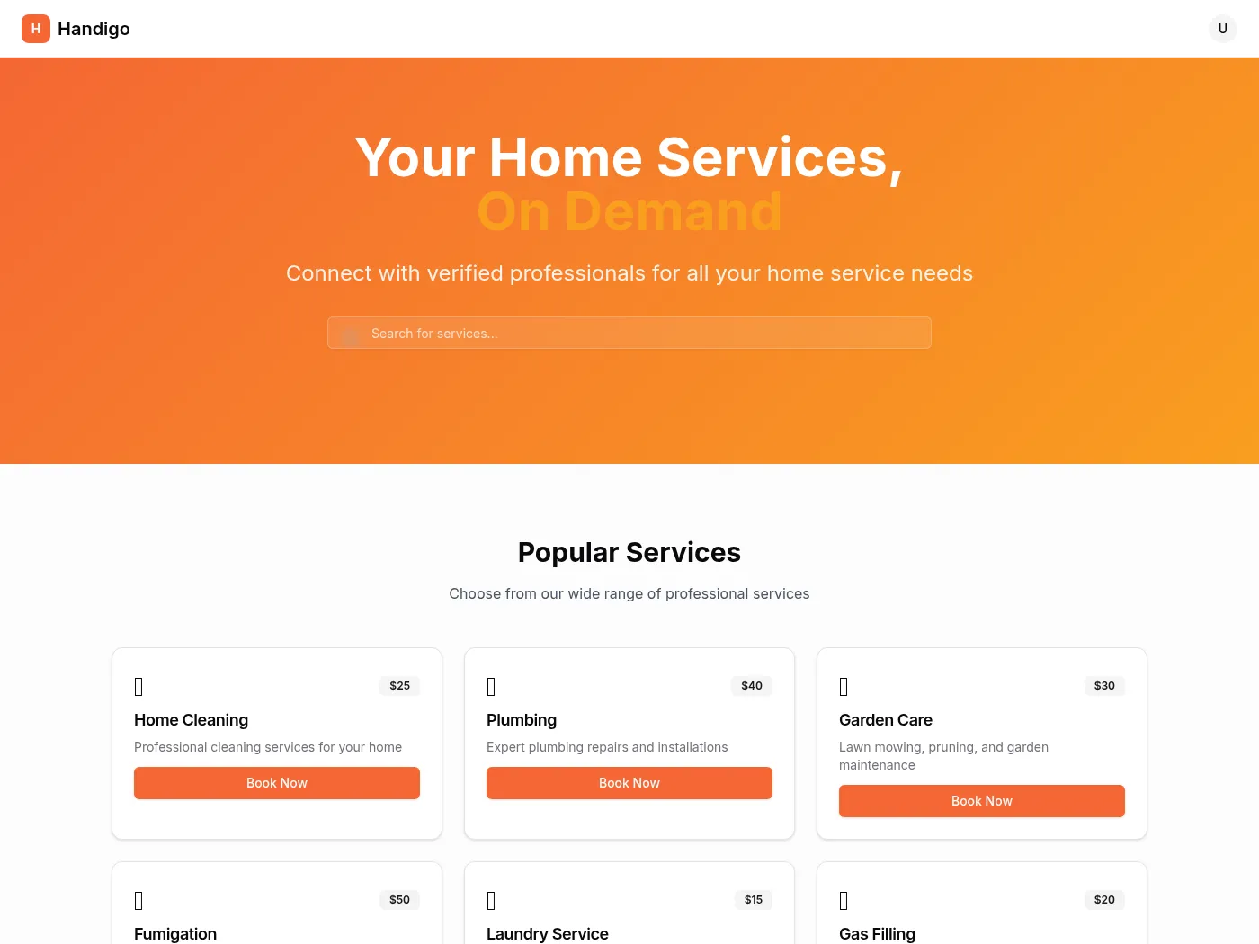 Handigo – Multi-Service Marketplace With Real-Time, Escrow, & AI Support