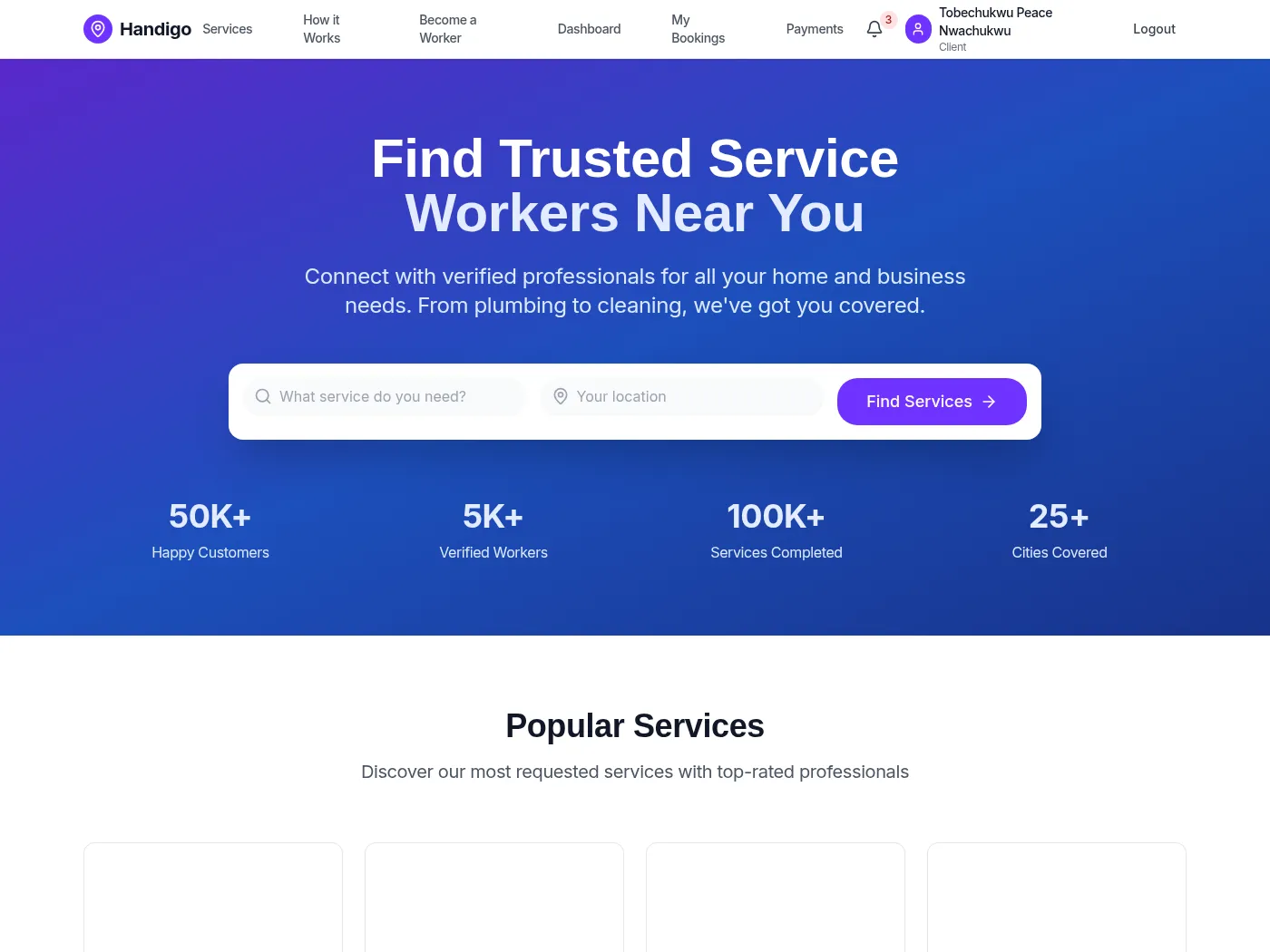 Handigo Multi-Service Marketplace Platform