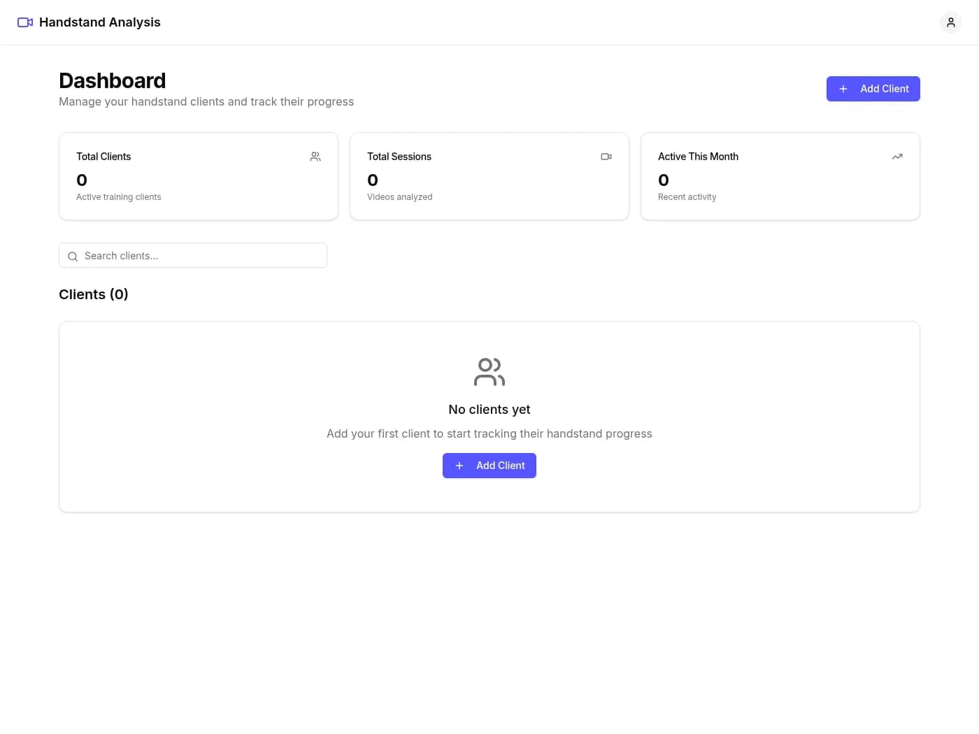 Handstand Client Video Analysis Portal