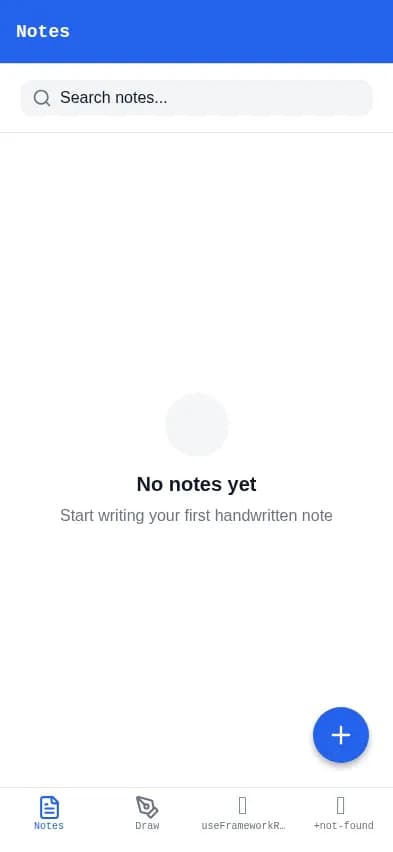 Handwriting Note Scribe App