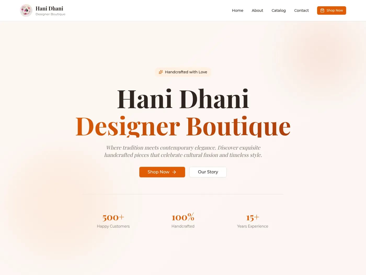 Hani Dhani Designer Boutique Web Store