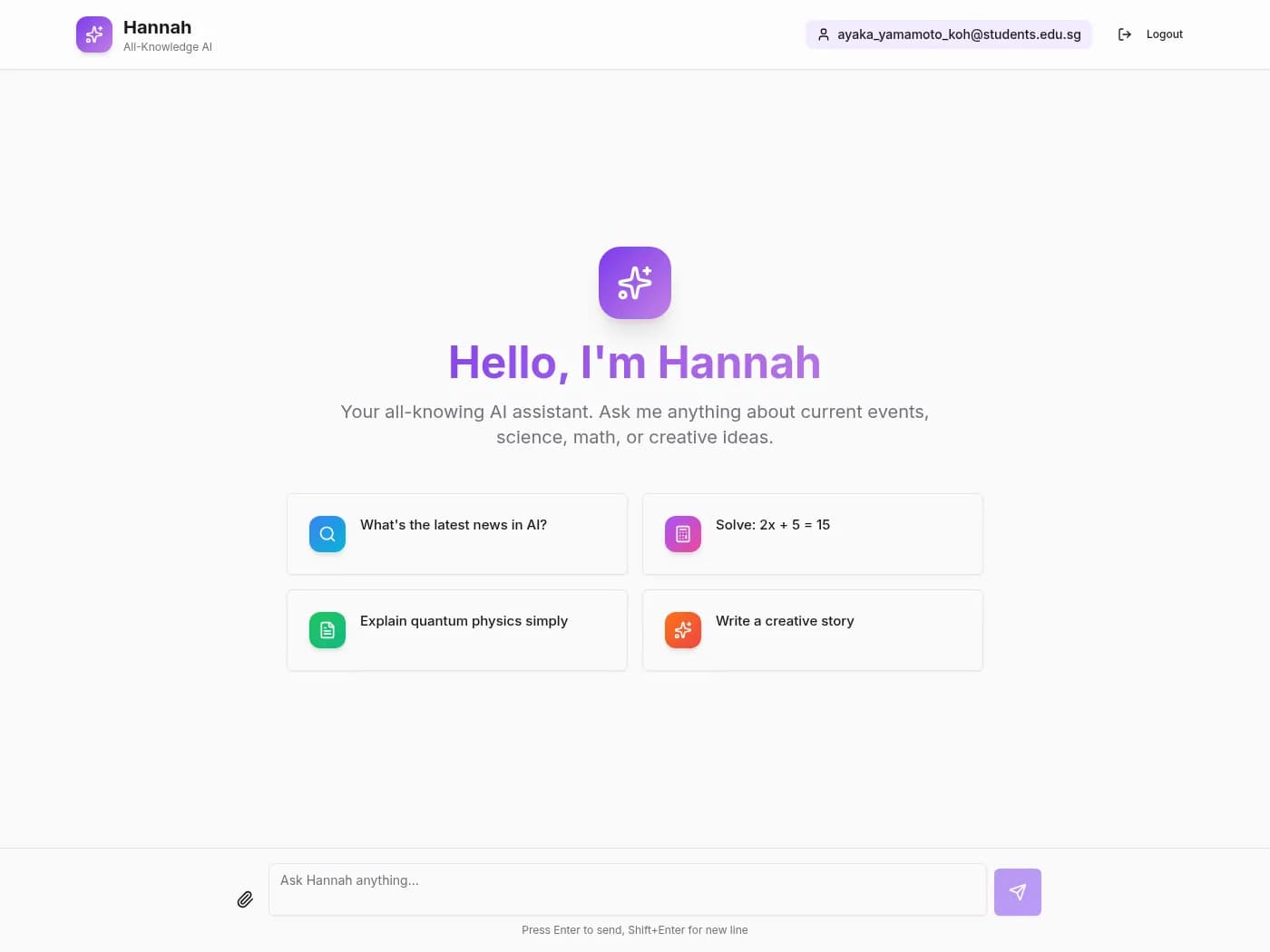 Hannah: The All-Knowledge AI Chatbot