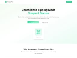 Happy Tips: QR Code Restaurant Tipping App