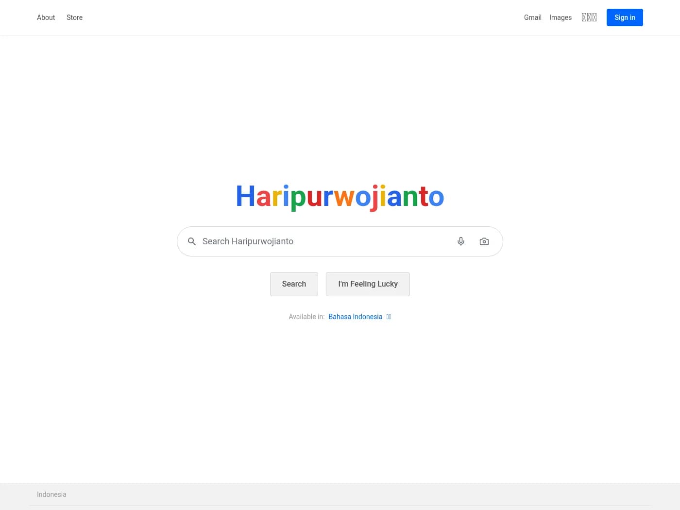 Haripurwojianto Search Engine