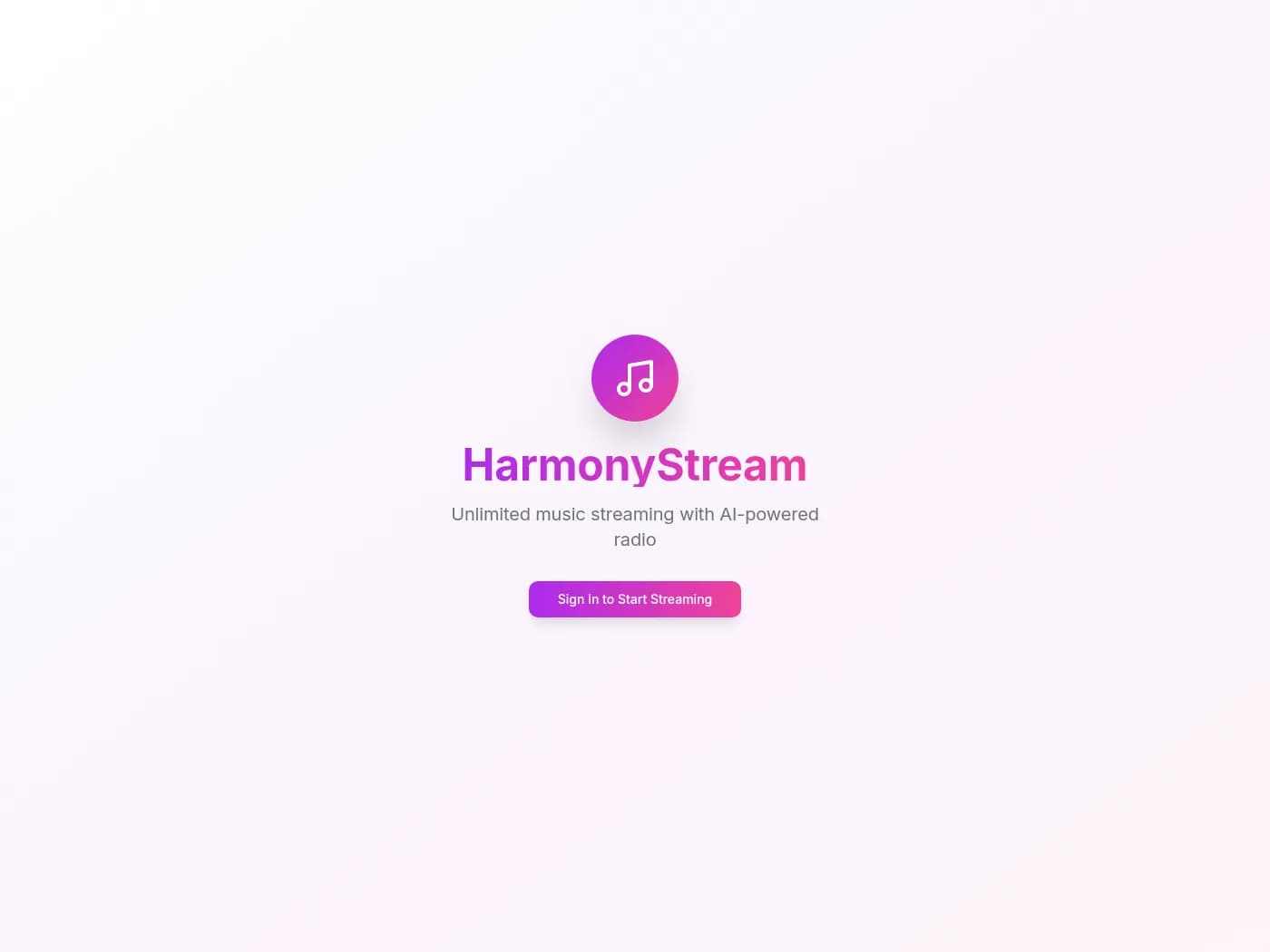 HarmonyStream: Unlimited Music Platform with AI-Powered Radio