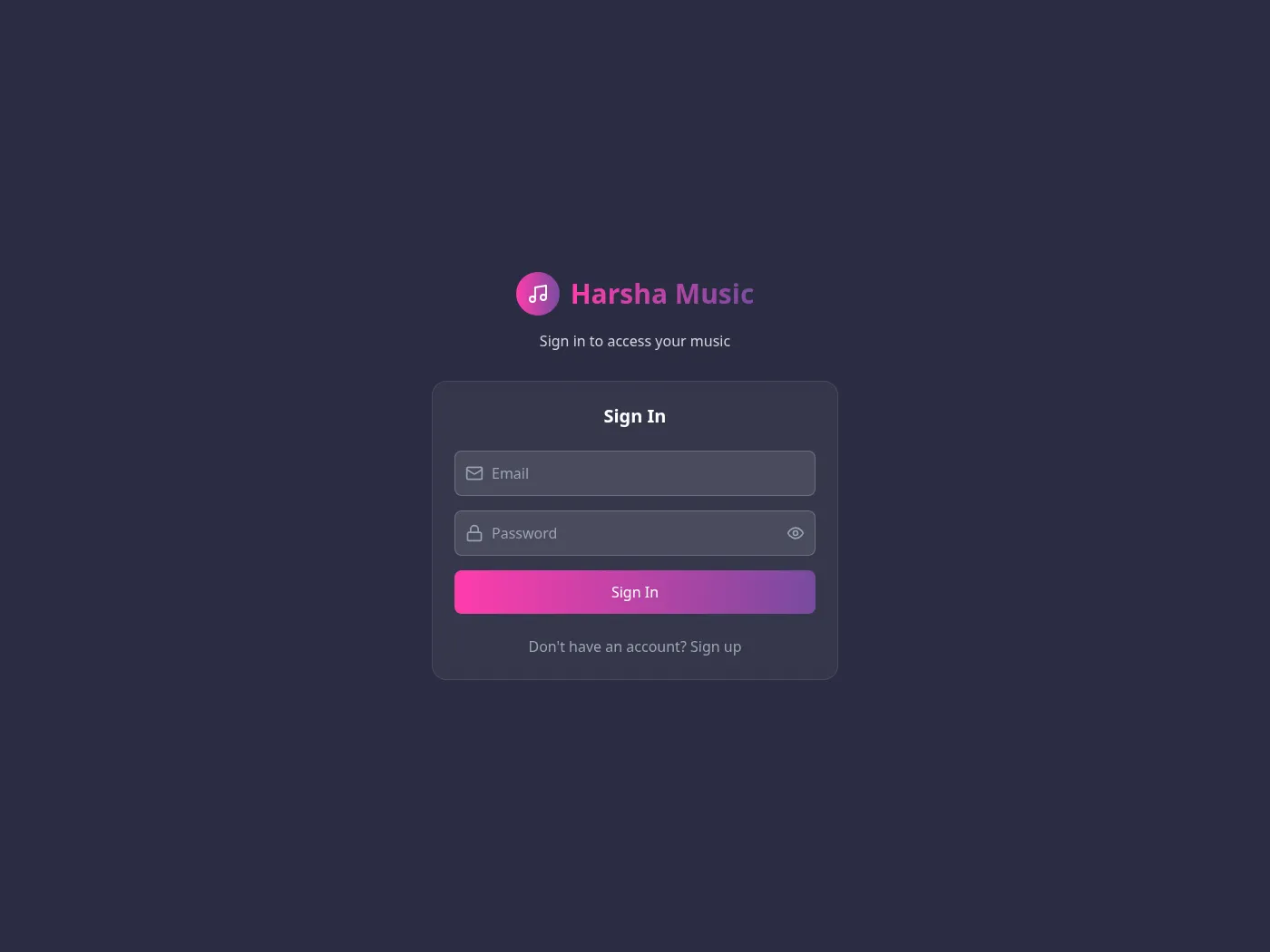Harsha Music Player