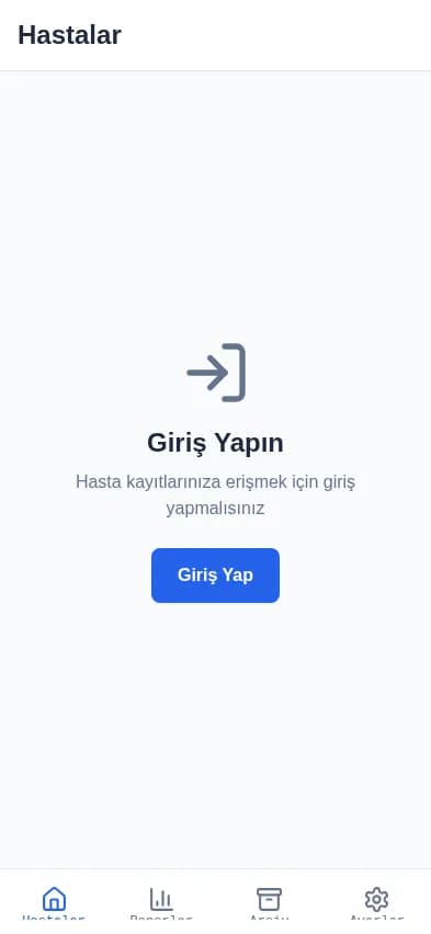 Hasta Takip ve Arşivleme Mobil Uygulaması