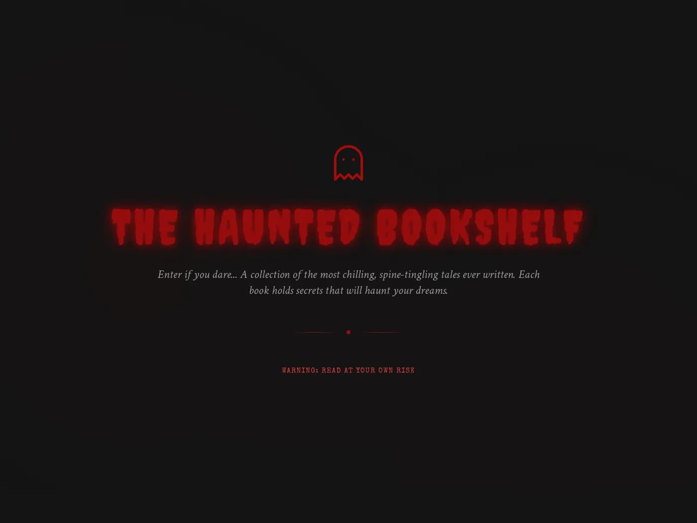 Haunted Bookshelf