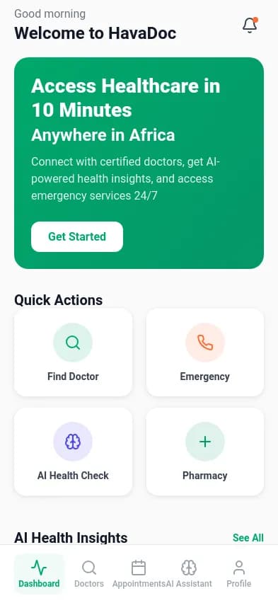 HavaDoc: Unified Digital Health Platform for Africa