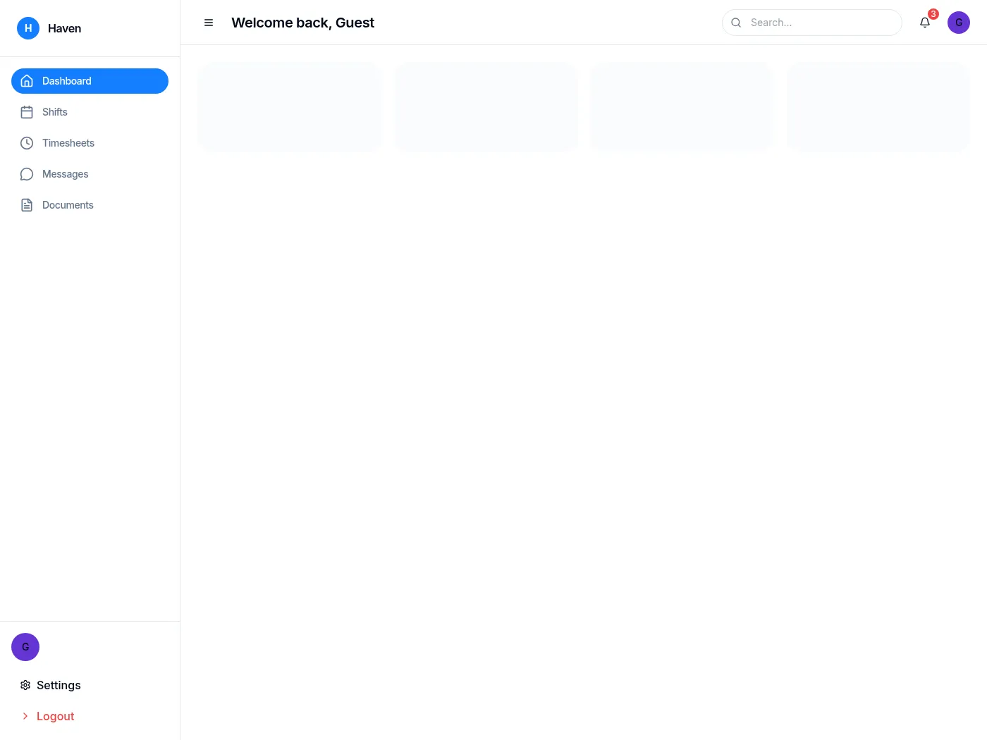 Haven Recruitment Hub – Mobile-First Modular Platform for Shift Management