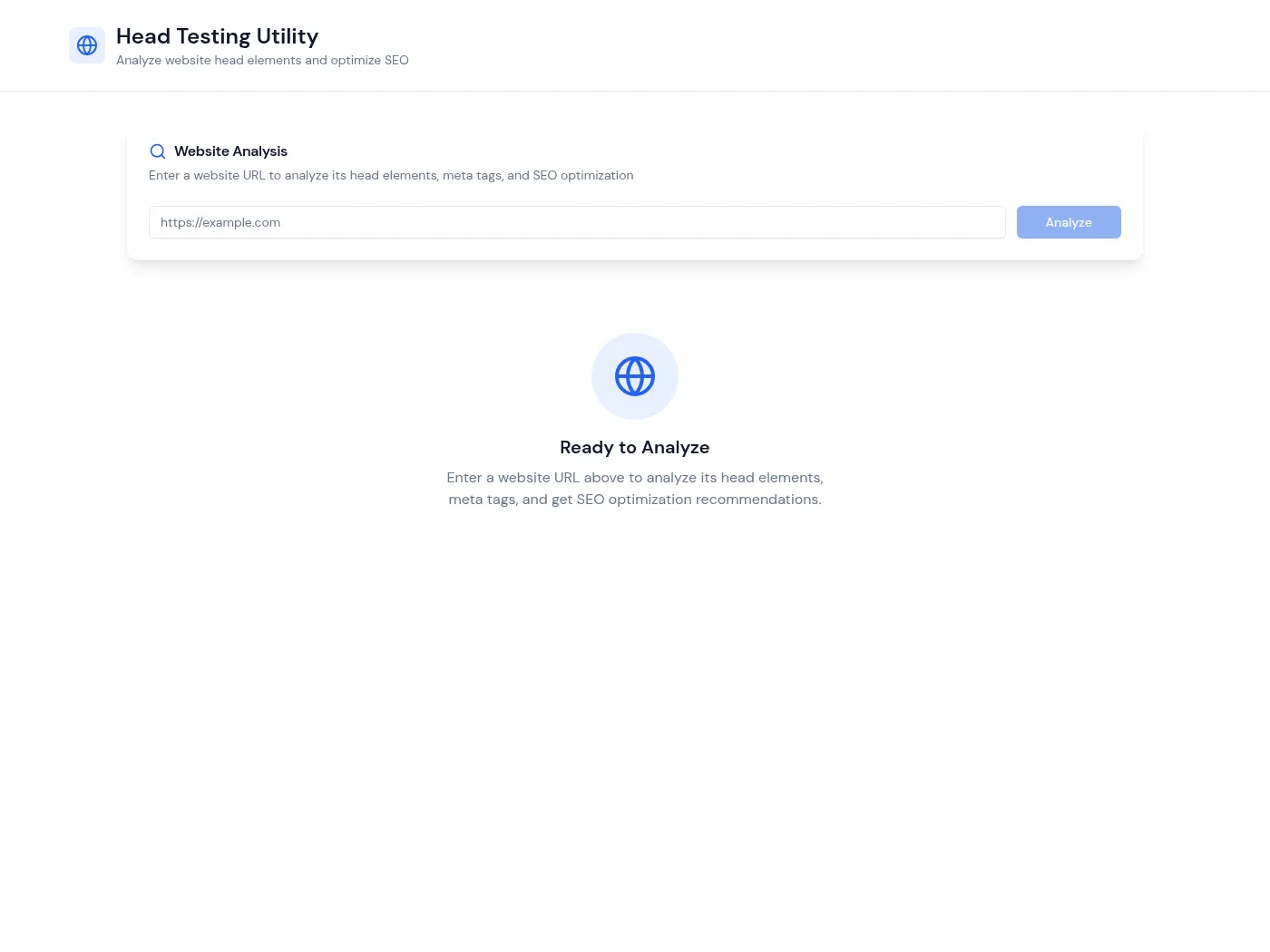 Head Testing Utility