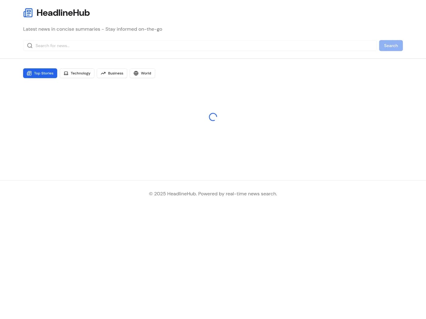 HeadlineHub: Short News Summaries
