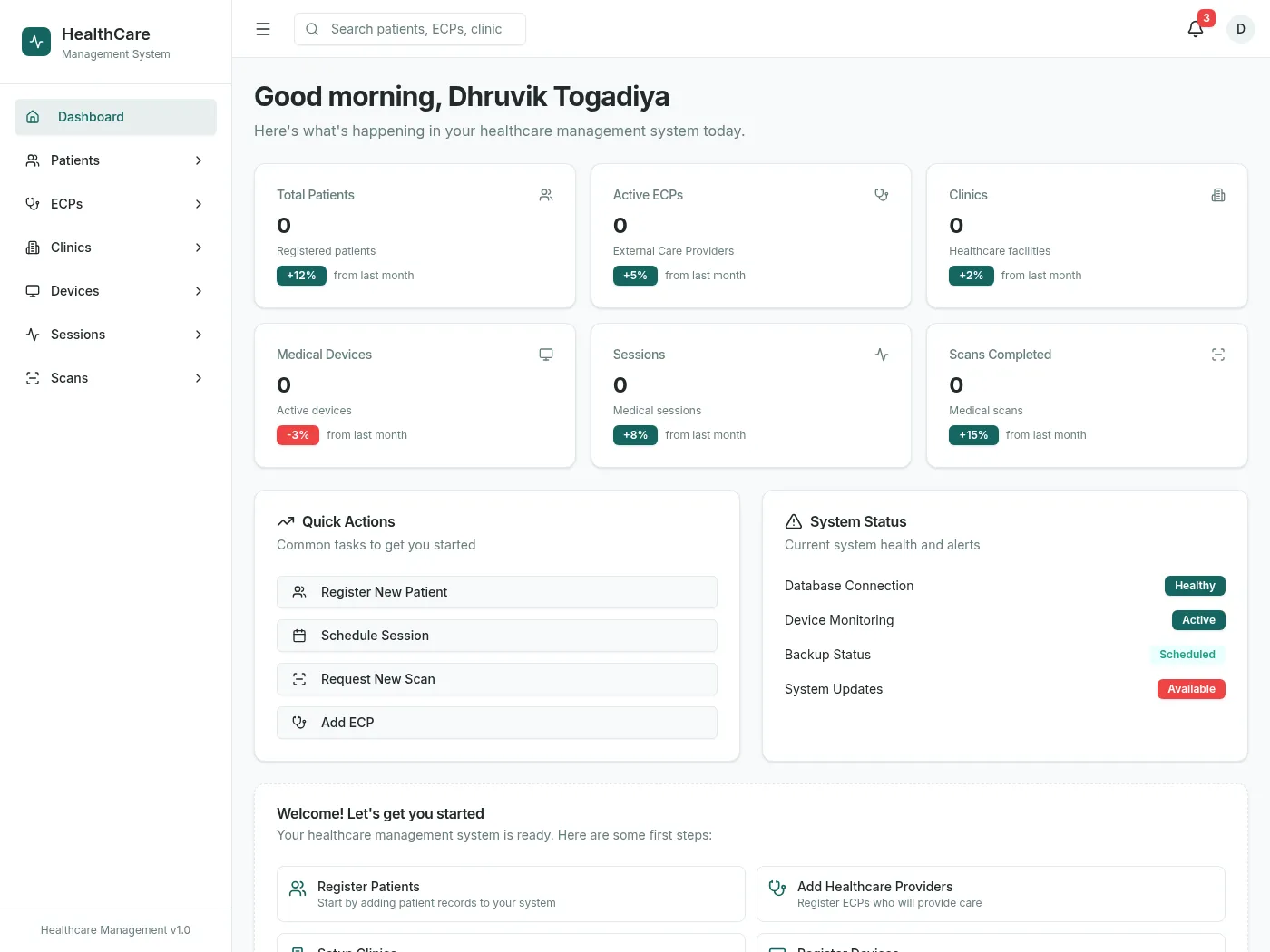 Health Care Management Dashboard