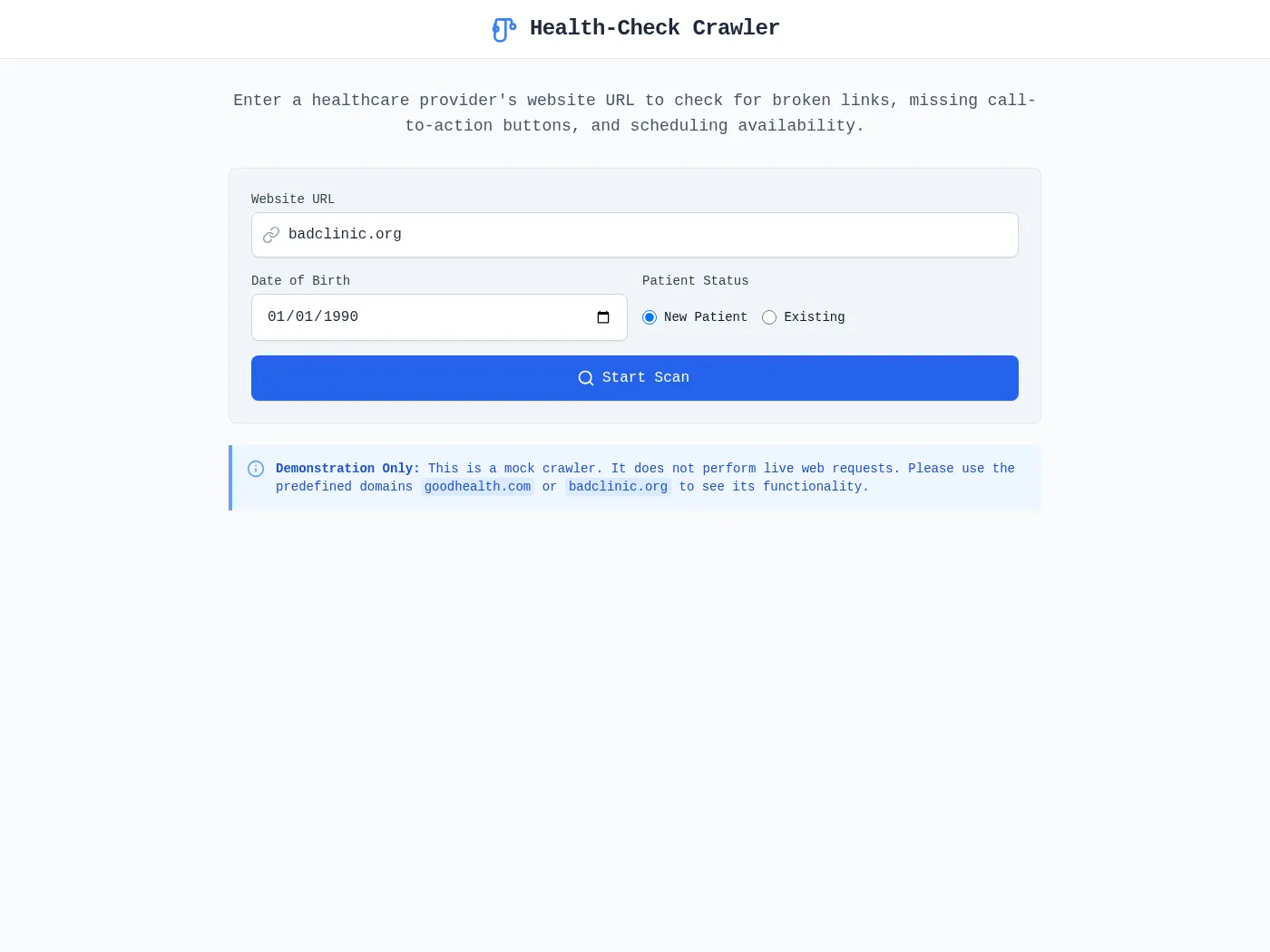 Health-Check Crawler