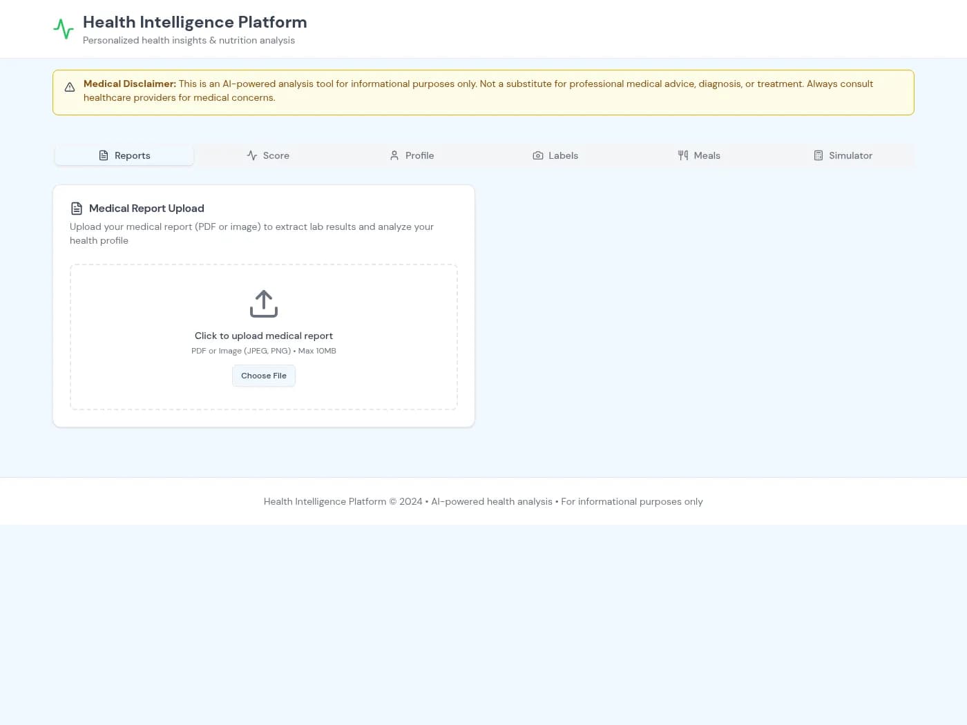 Health Intelligence Platform MVP