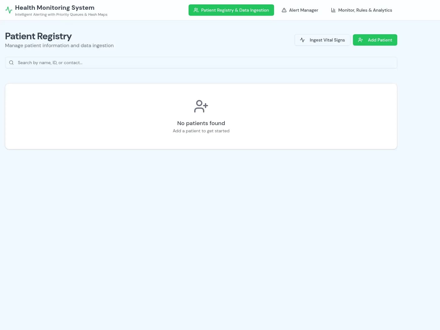 Health Monitoring System with Intelligent Alerting