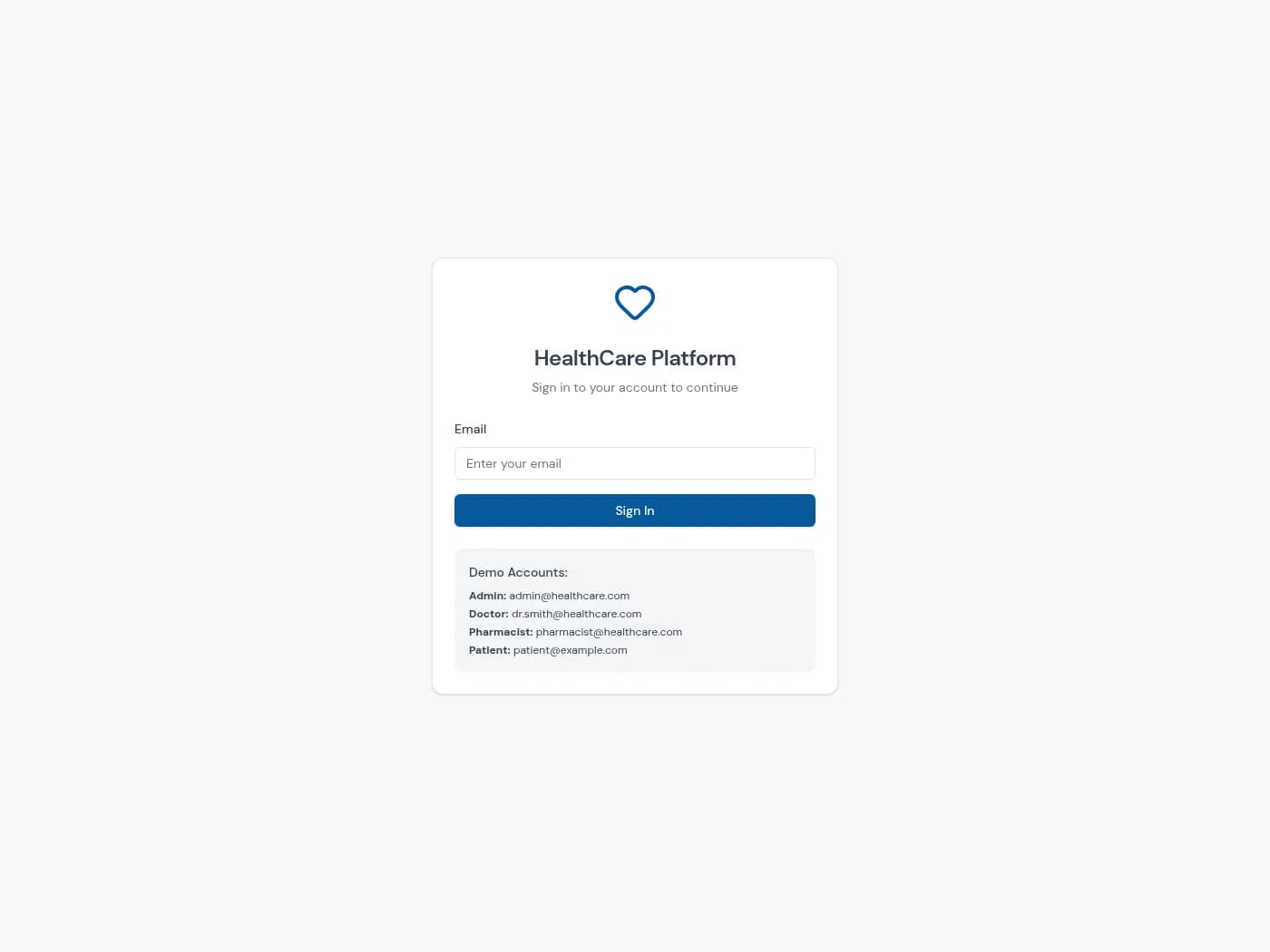 Healthcare Management Platform with Appointments and Pharmacy