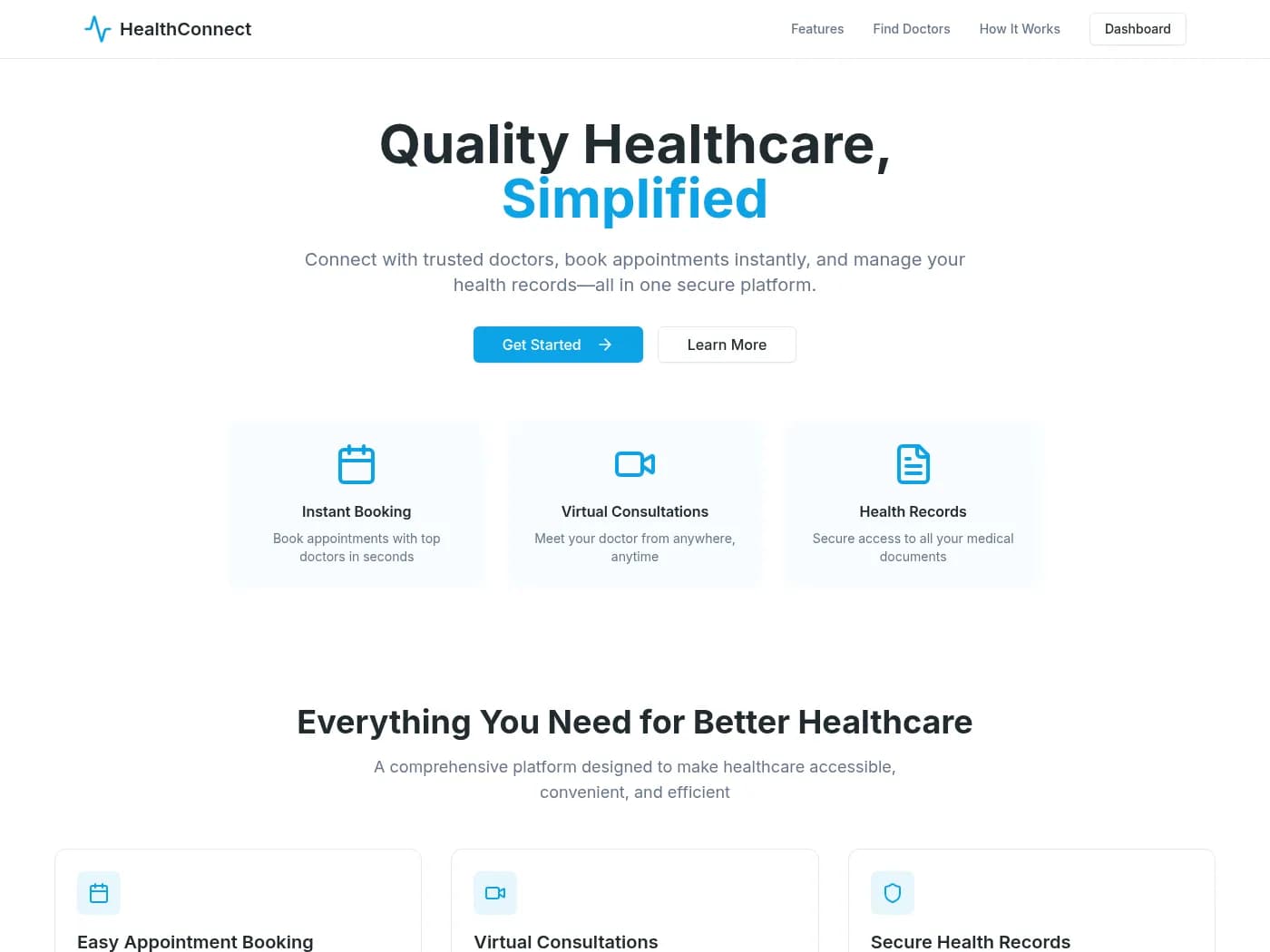 HealthConnect: Modern Healthcare Platform