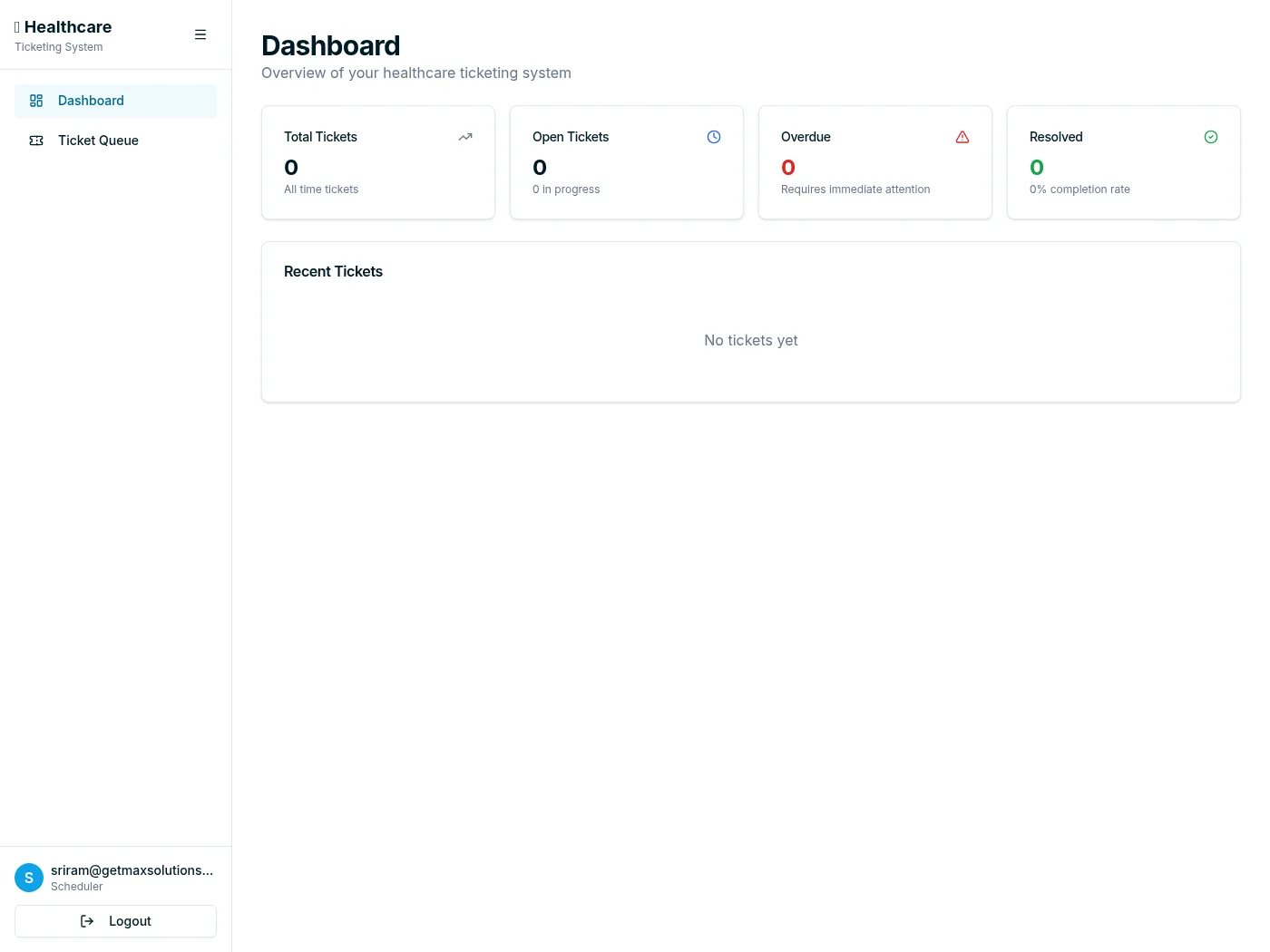 Healthcare Scheduling & Communications Ticketing Platform