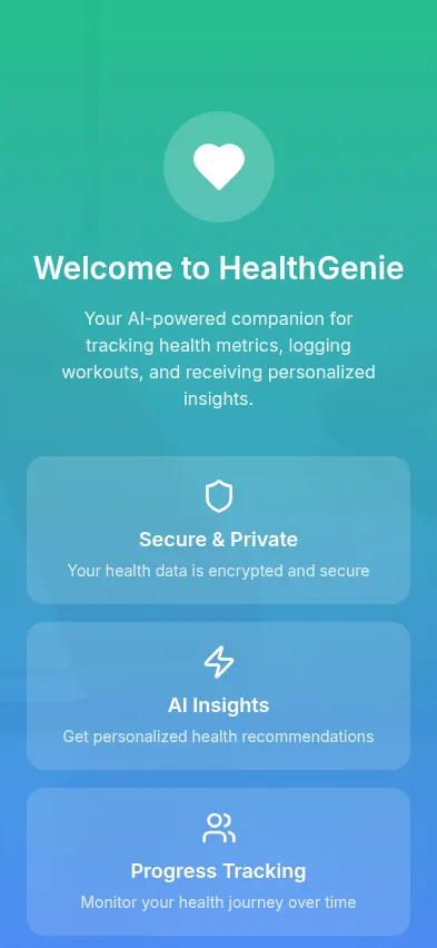 HealthGenie: AI-Powered Health Tracking MVP