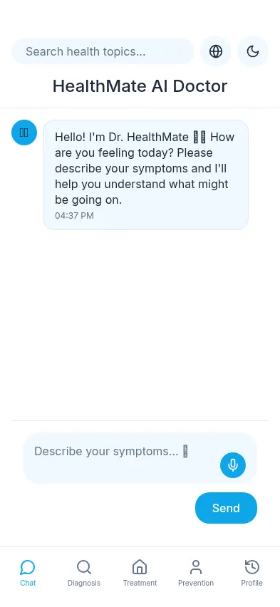HealthMate: A Modern Mobile App Interface for a Friendly Medical Chatbot