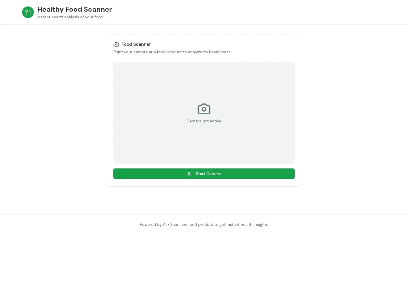 Healthy Food Scanner