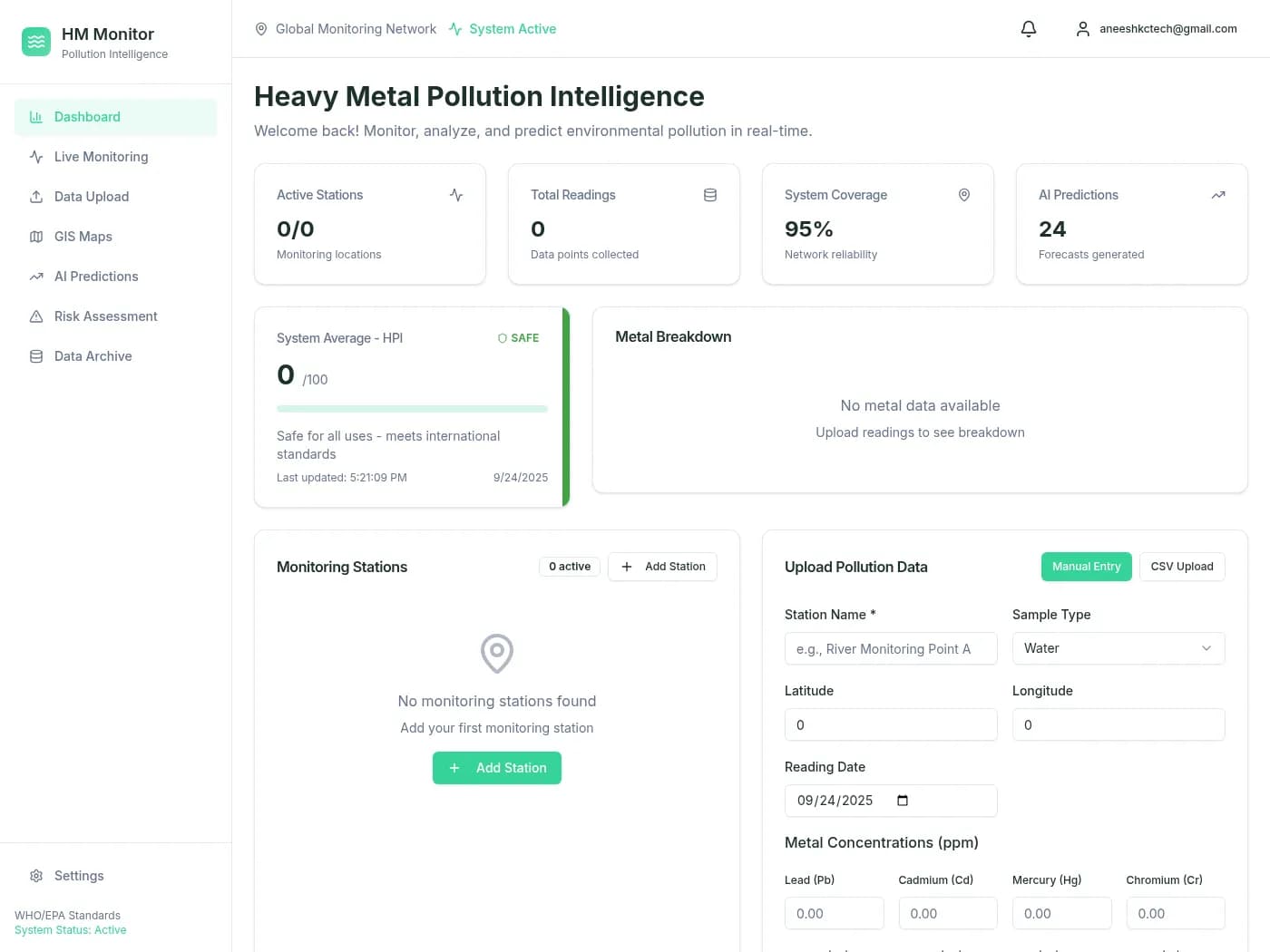 Heavy Metal Pollution Intelligence Platform