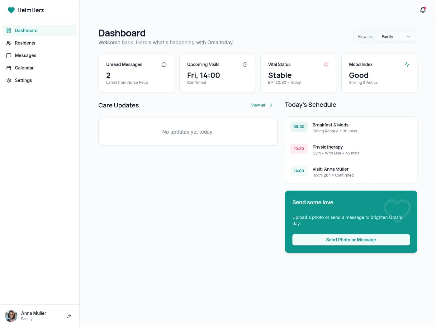 HeimHerz Family Care Portal
