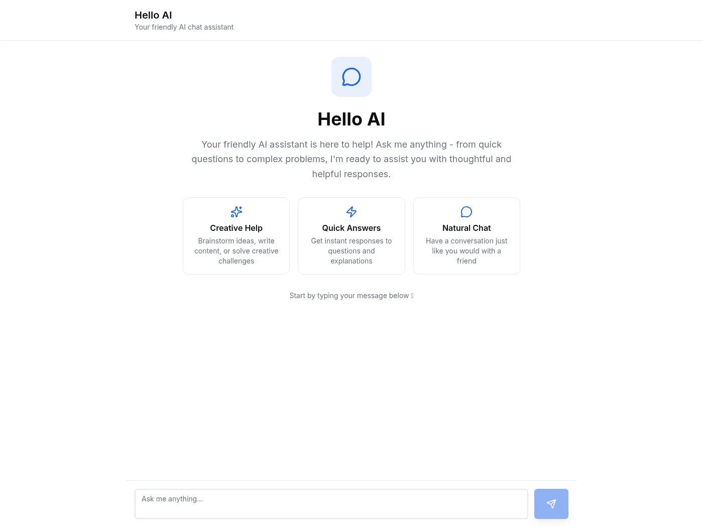 Hello AI: Simple AI Chat Web App