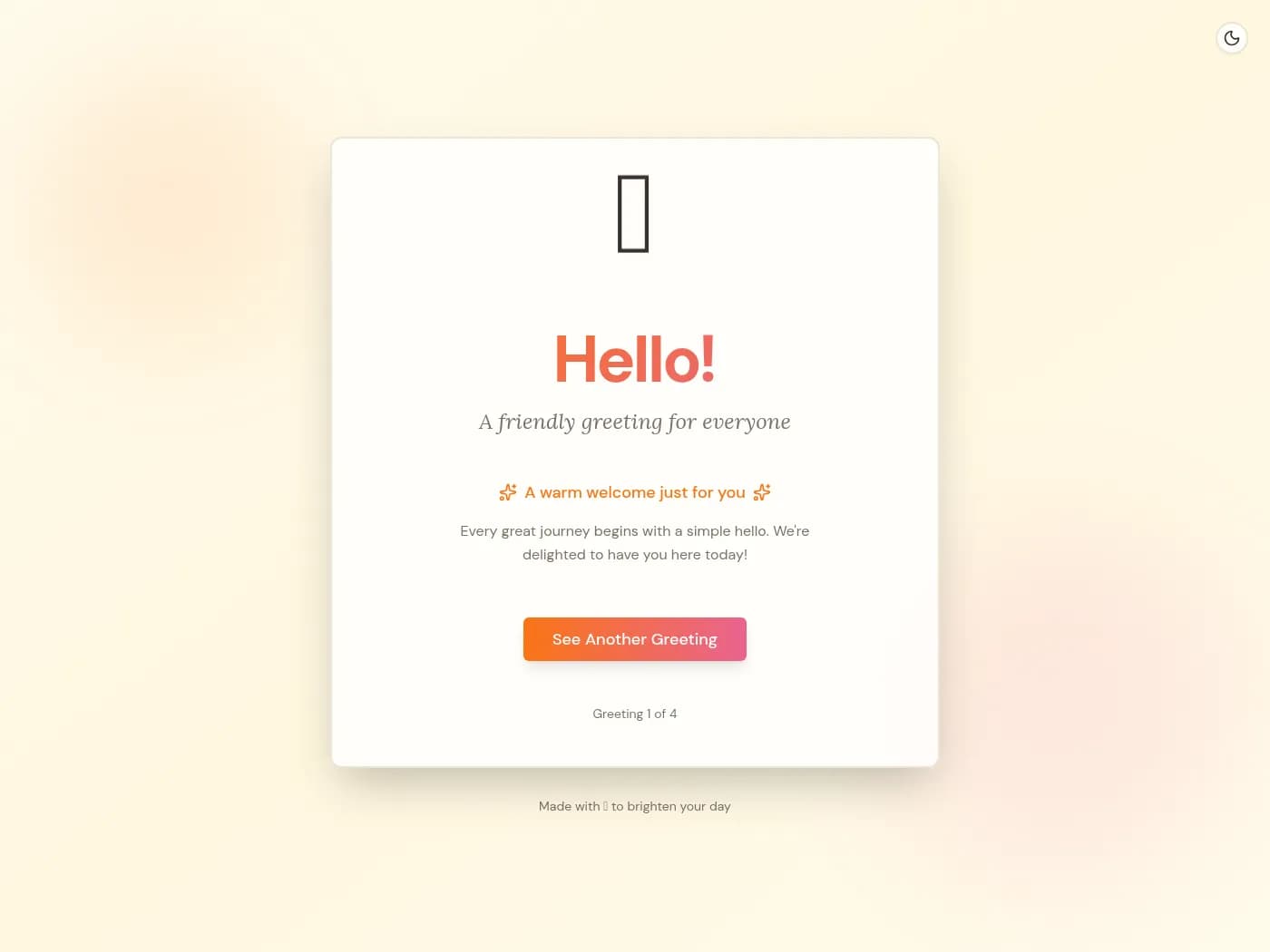 Hello Greeting Web App
