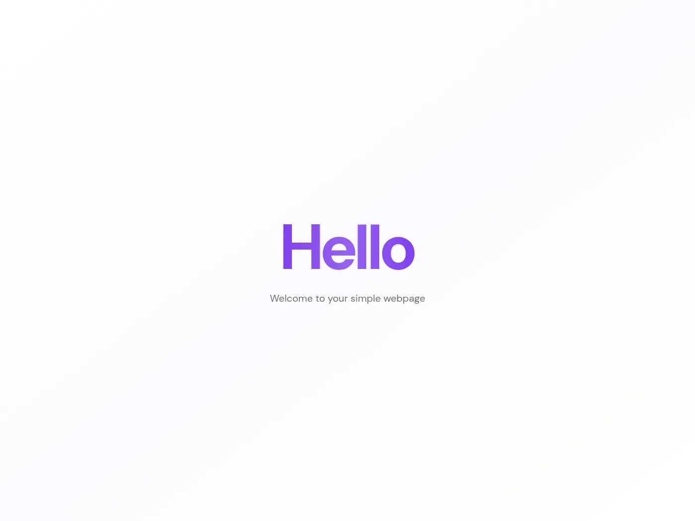 Hello Webpage Maker