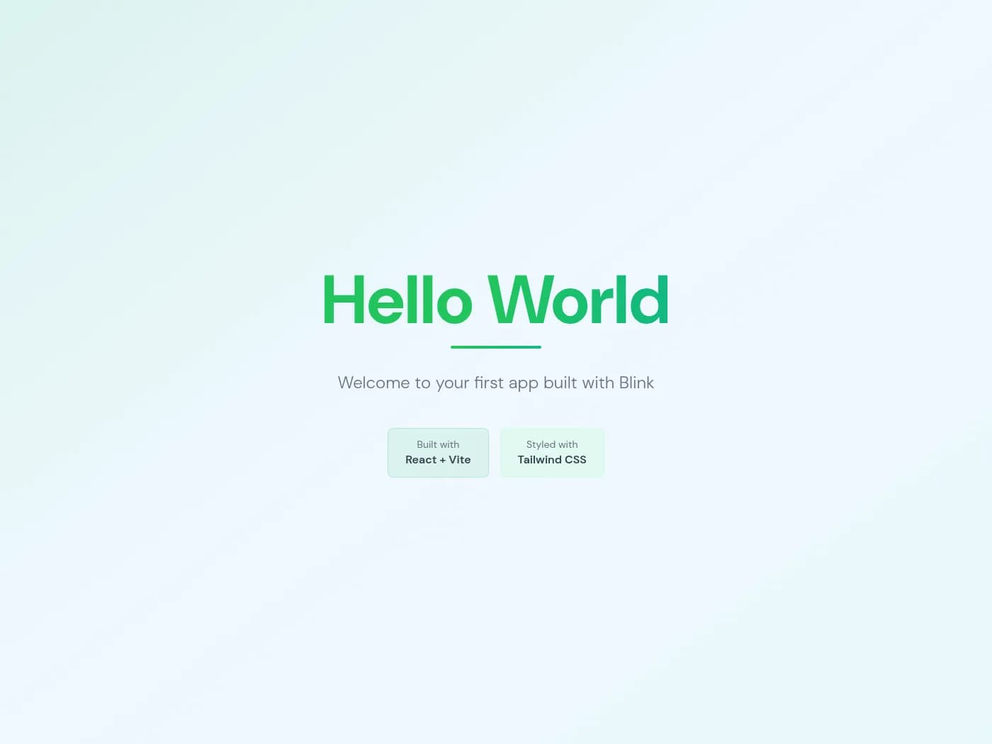 Hello World Simple App